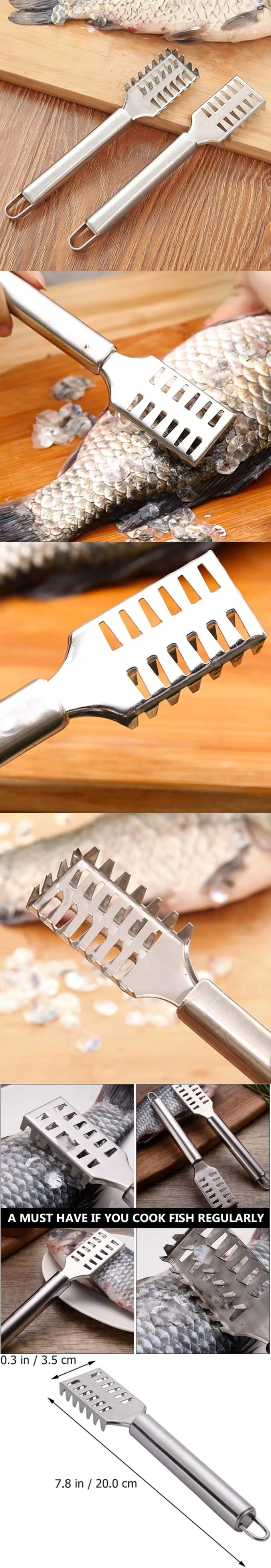 Stainless Steel Fish Scale Planer Cleaning Tool Clean Fish Skin Fish ...