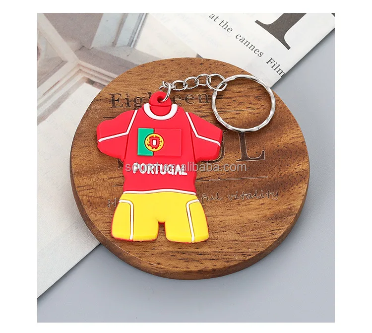Custom Pvc Keychain Accessories Key Ring Gifts For Soccer Football Fans ...