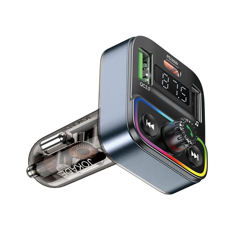 JOKADE LED Display Fast Charging PD30W+QC3.0 Car Wireless BT FM Transmitter Car Charger| Alibaba.com