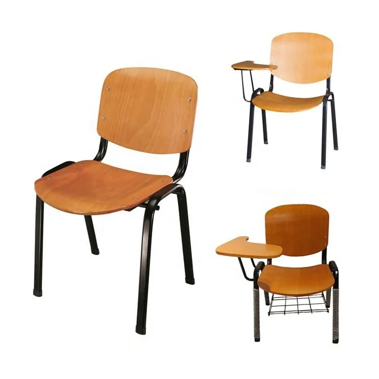 School Furniture Wooden Stackable Student Reading Writing Chair With ...