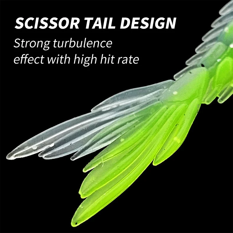 Two Color Multi-Section Bone Fish Soft Lure Multi-Color Multi-Size ...