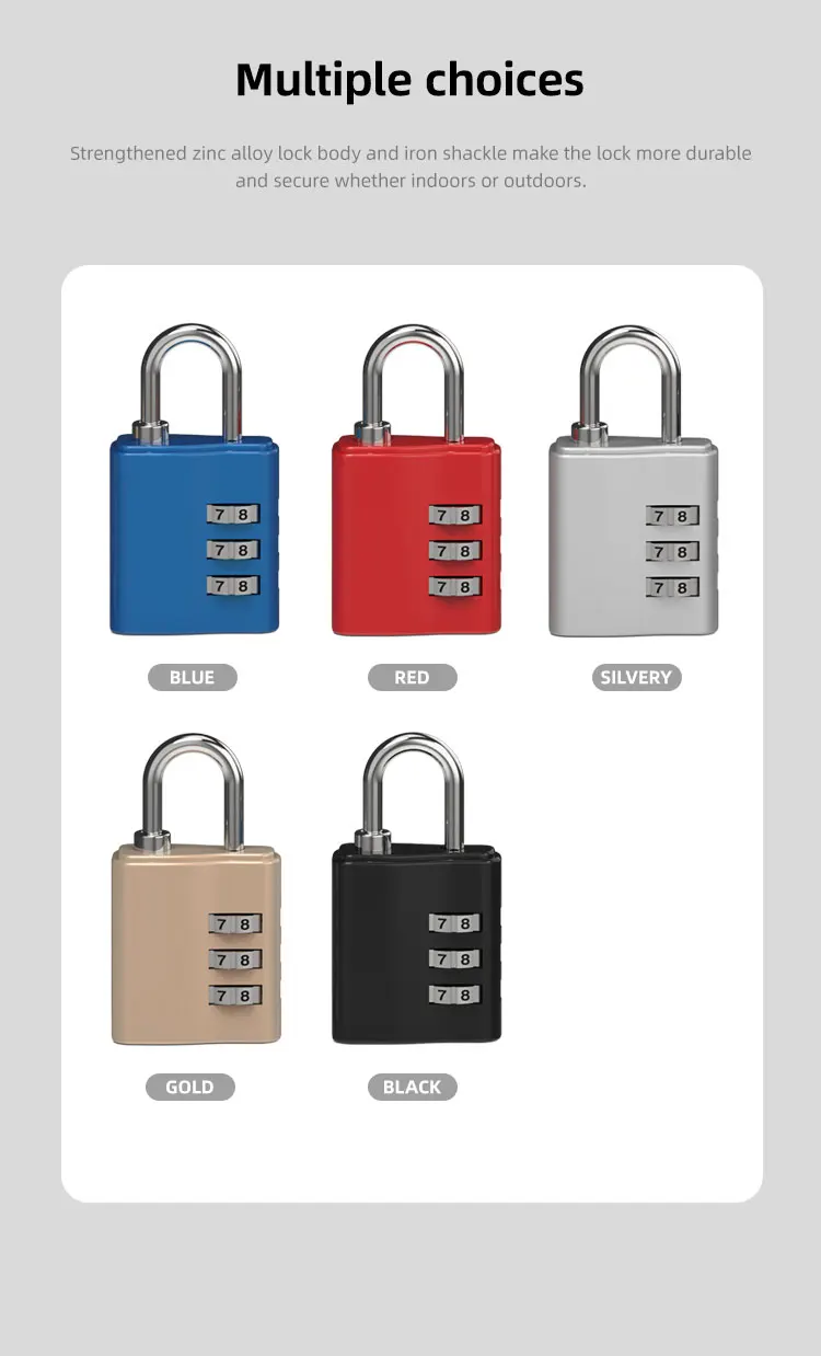 Customizable Lock 3 Digit Combination Locks 24N Candado for Backpack ...
