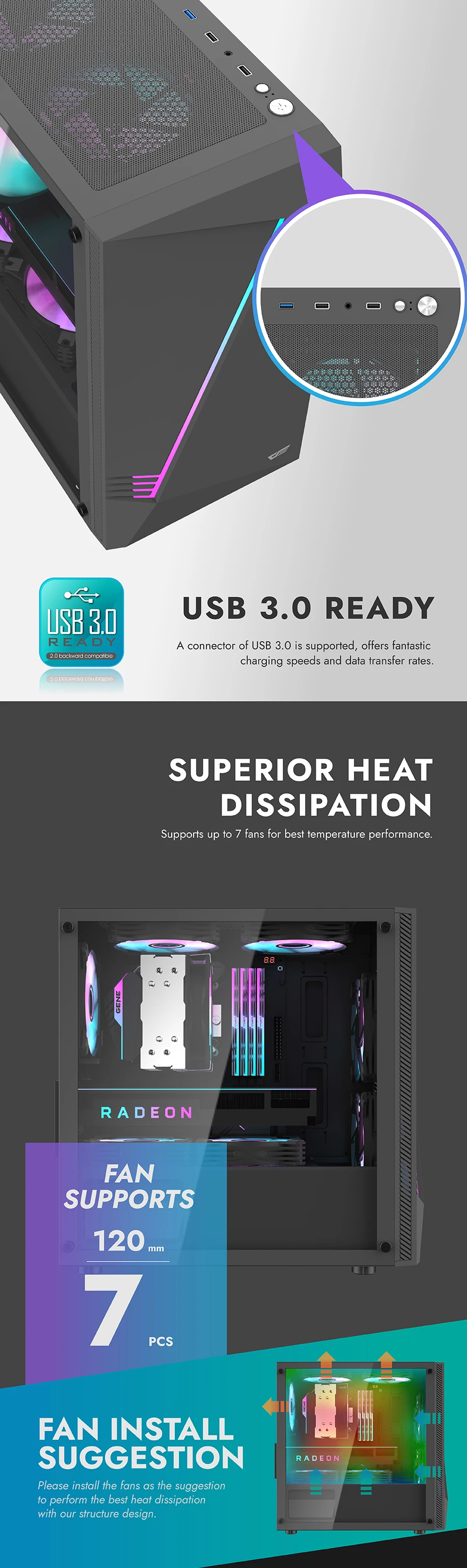 Darkflash Al390 Factory Oem Custom Computer Pc Case Gaming Cabinet ...