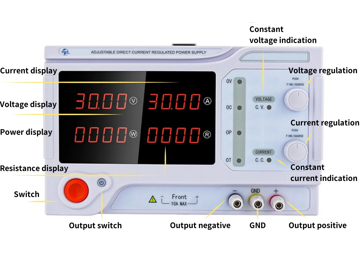 Myami 15v 100a 1500w High Current Variable Source Digital Adjustable Lab Power Supply For ...