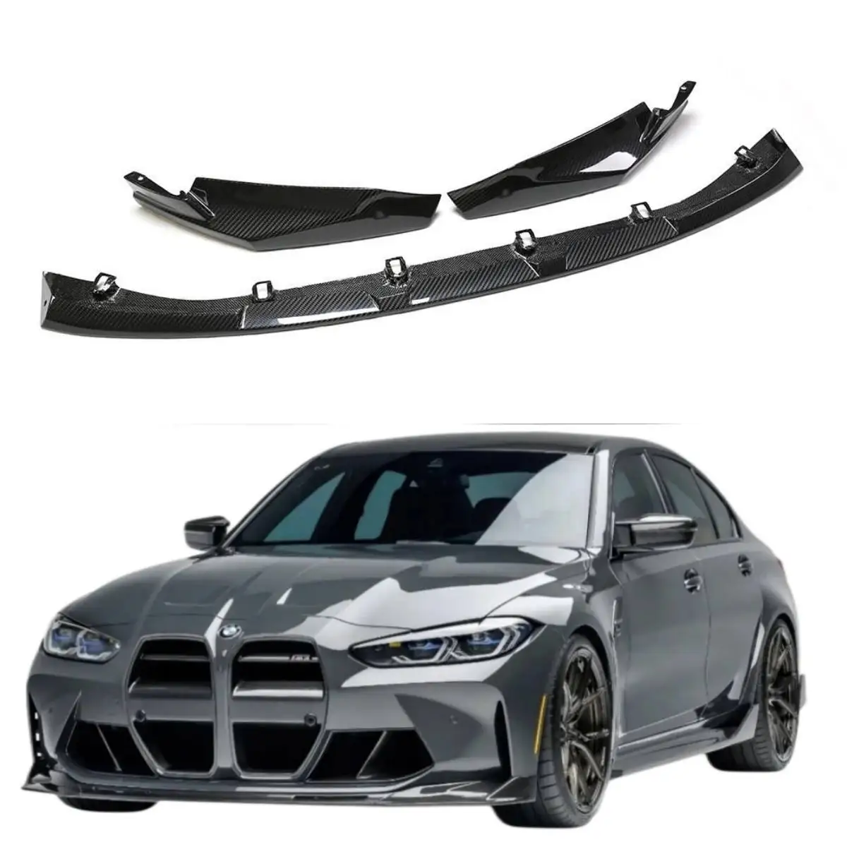 New for BMW M3 G80 G82 G83 M4 Body Kits MP Style Front Bumper Lips Dry ...