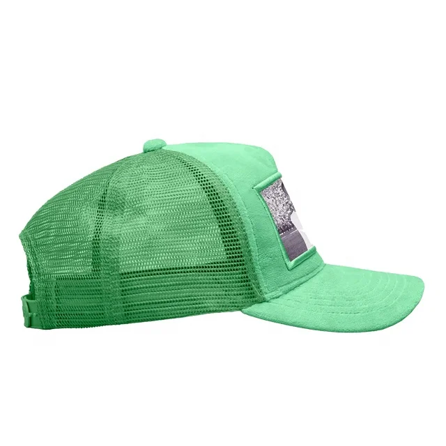 Custom Patch Sport 5 Panel Cap Custom Logo Embroidered Mesh Fuzzy ...