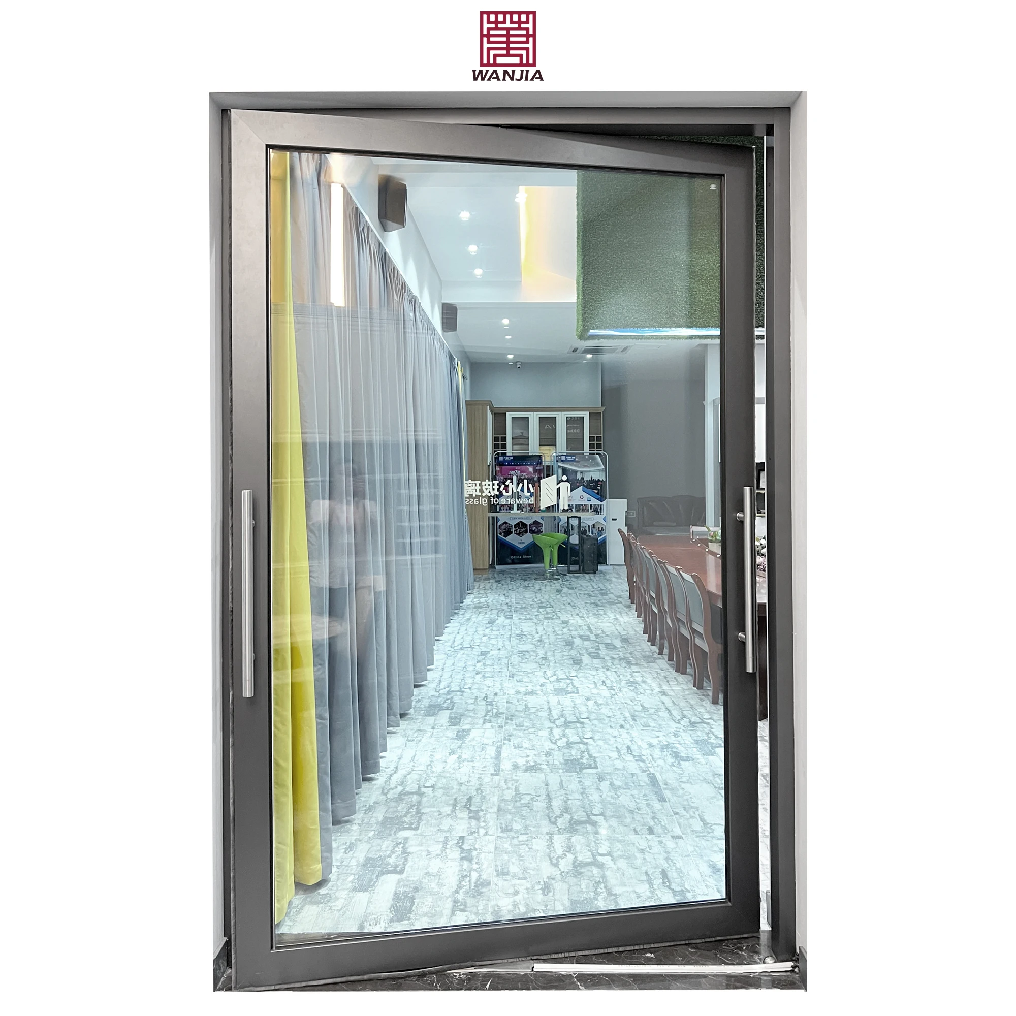 Smart Electric Frosted Glass Aluminum Pivot Door Exterior Entry Pivot ...