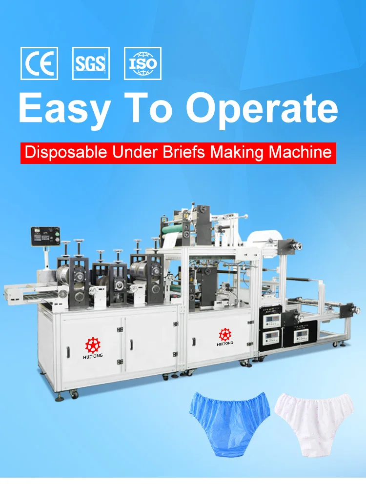 Fully Automatic Disposable Briefs Underwear Making Machine Disposable ...