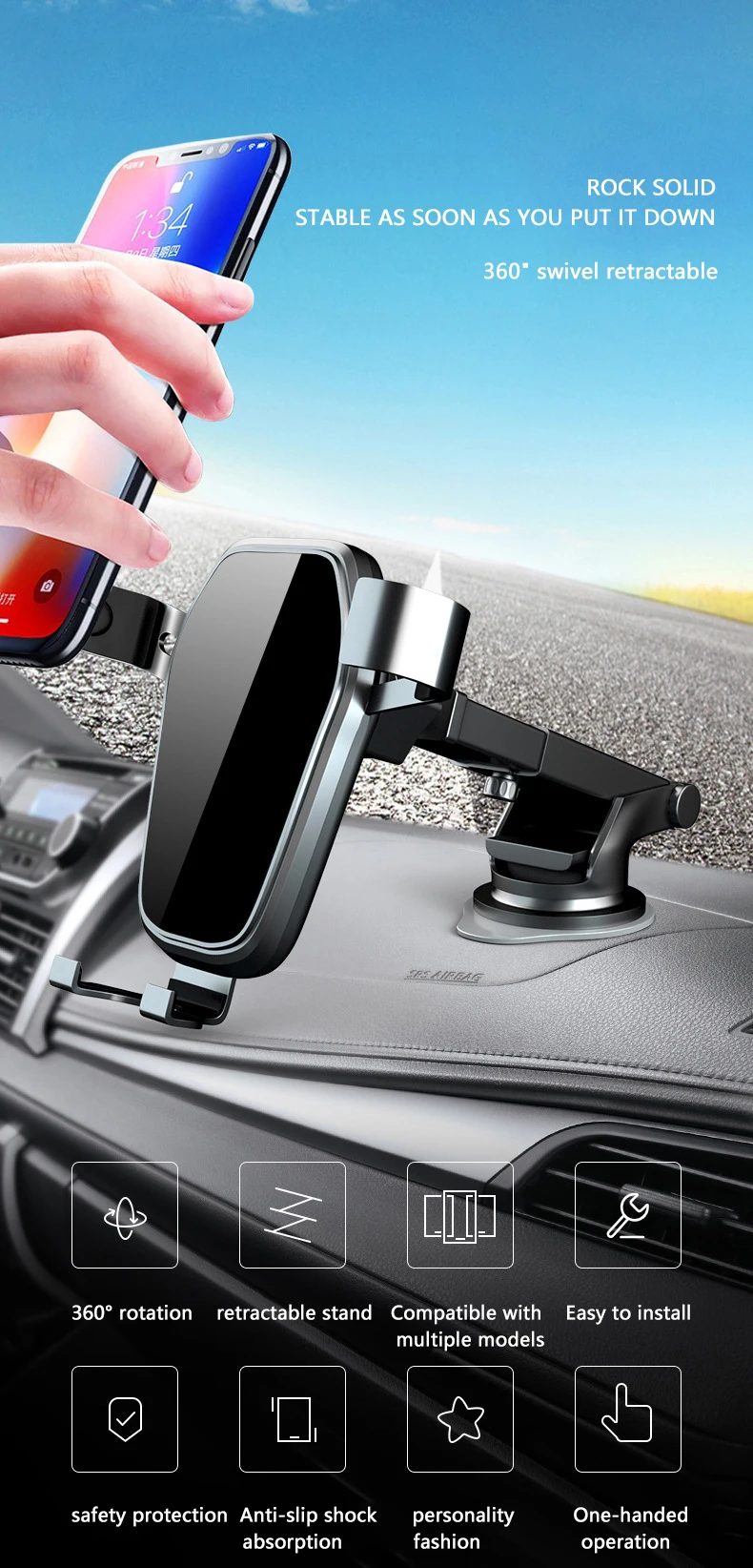 Custom Phone Holder - Adjustable & Portable Smartphone Mount