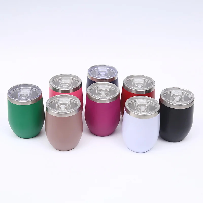 2024 Popular 12oz Egg Wine Glasses Vacuum Flasks For Kids Water Bottle ...