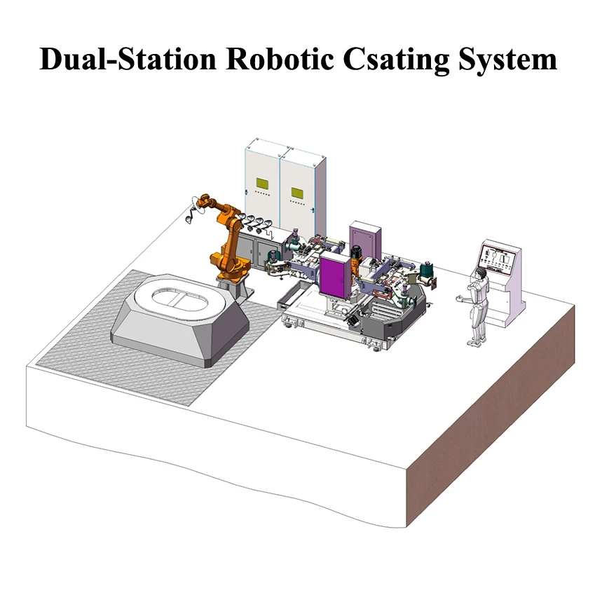 Copper Alloy Gravity Die Casting Machine Robot Doublr Station Automatic ...