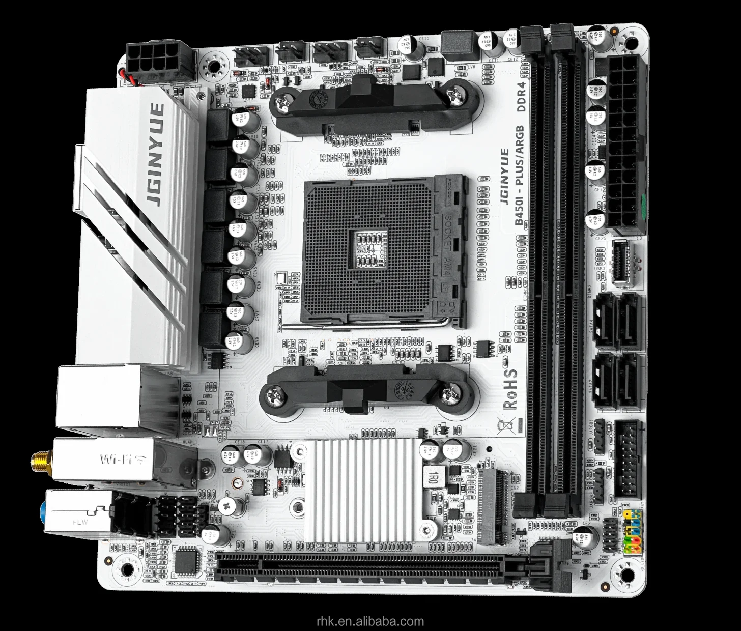 JGINYUE B450I-PLUS ARGB Mini-ITX Motherboard for AMD AM4 CPUs ...