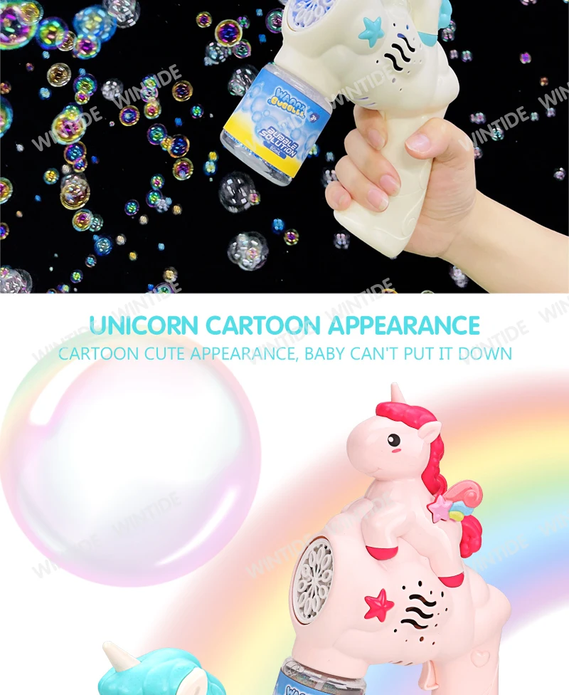 Kids Fully Automatic Handheld Cartoon Bubble Toys Electric 10 Hole ...