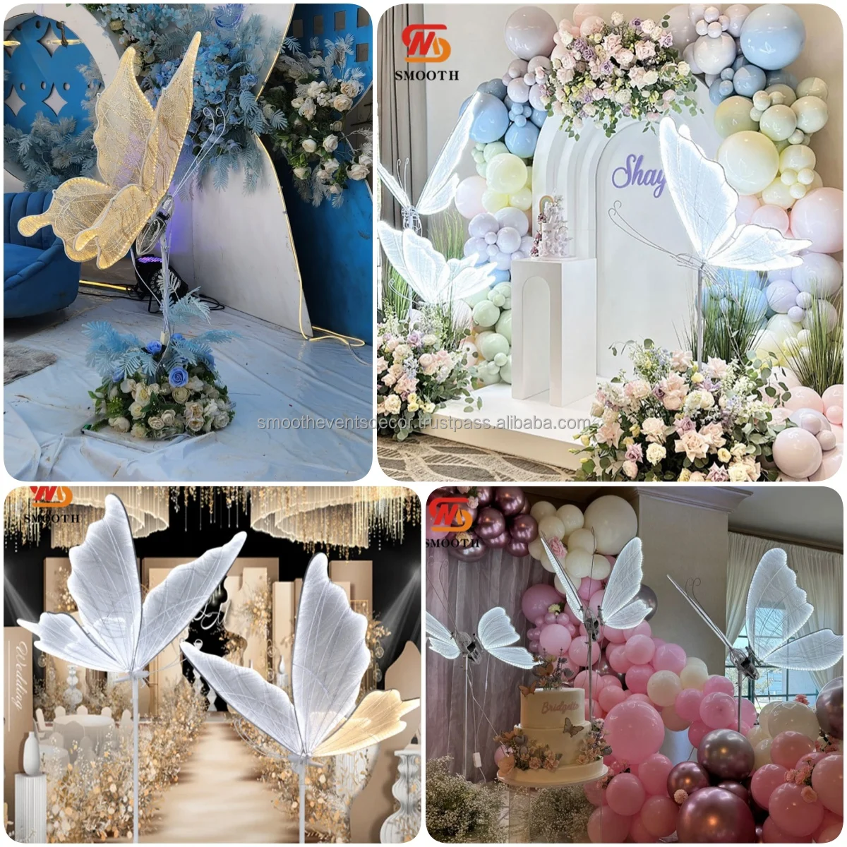 SMOOTH LED Butterfly Light Stand - Perfect for Wedding Decor
