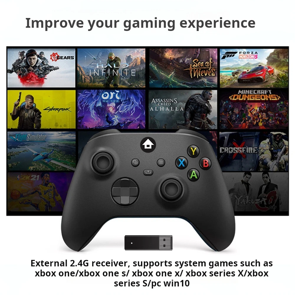Xbox Series S Wireless Game Controller With 2.4g Receiver Supports Xbox ...