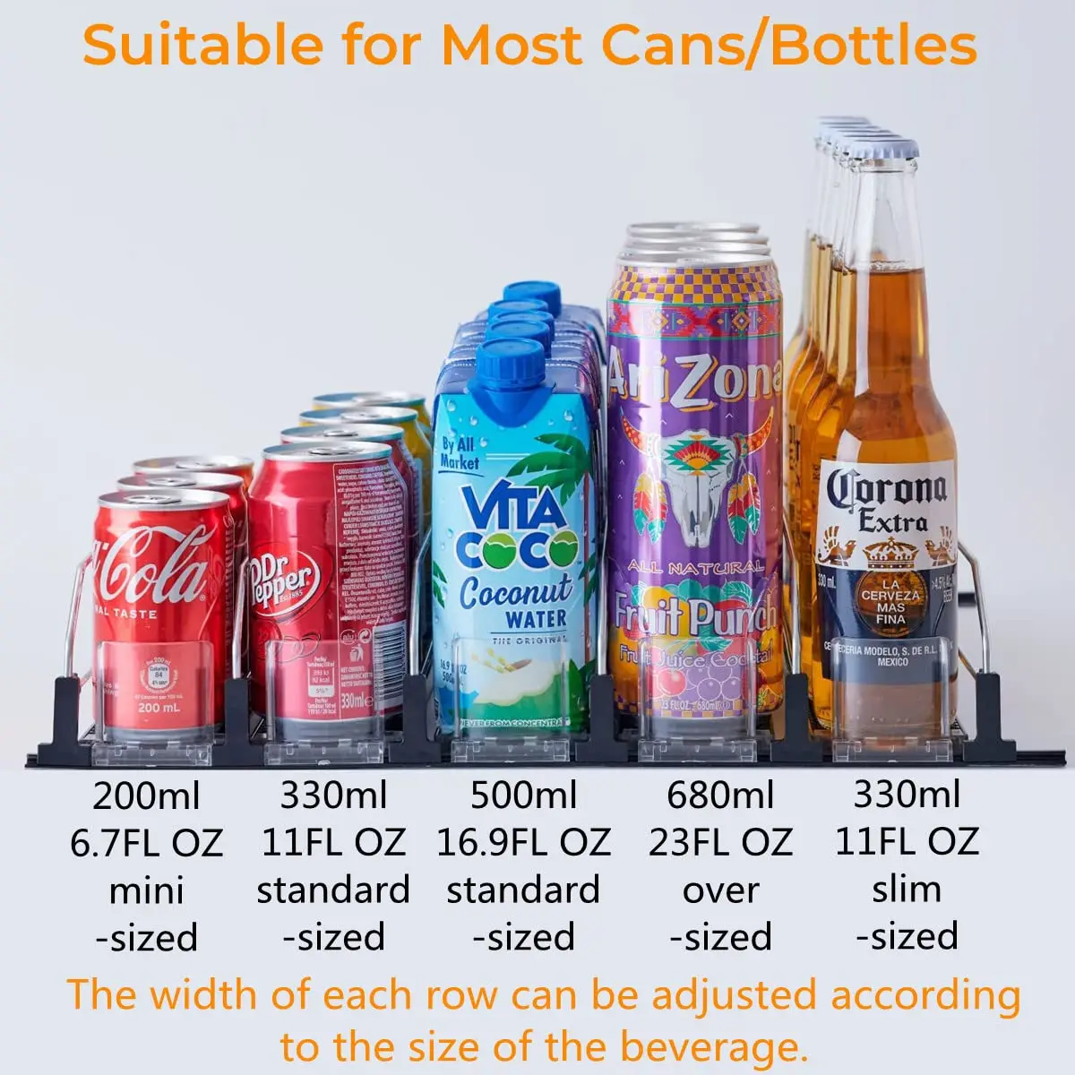 Drink Organizer Vaper Shelf Pusher For Fridge Drinking Water Dispenser ...