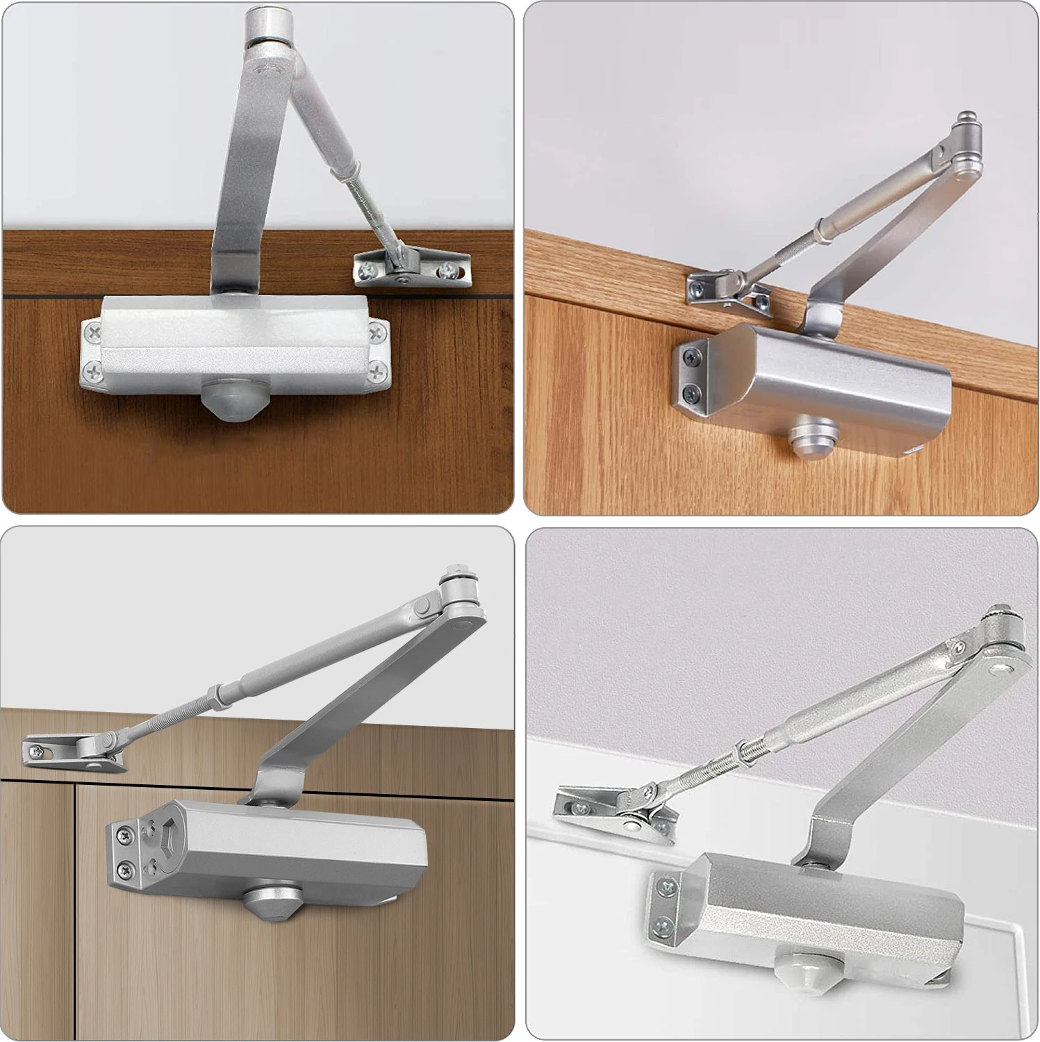 Aluminum Automatic Soft Closing Hydraulic Door Closer for Fireproof 65 ...
