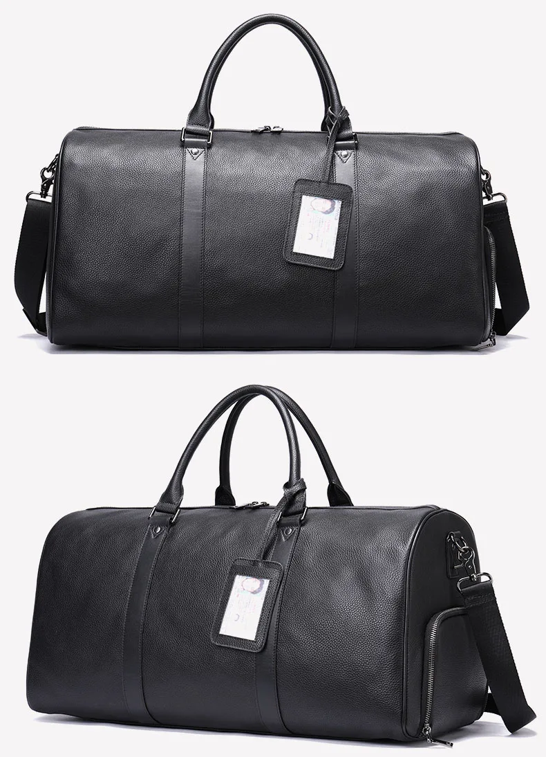 Genuine Leather Duffle Bag - Luxury Large Unisex Travel Bag