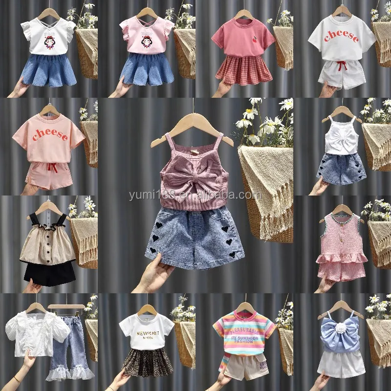 Summer Fashion Girls' Birthday Suit Girls' Short-sleeved Gauze Skirt ...