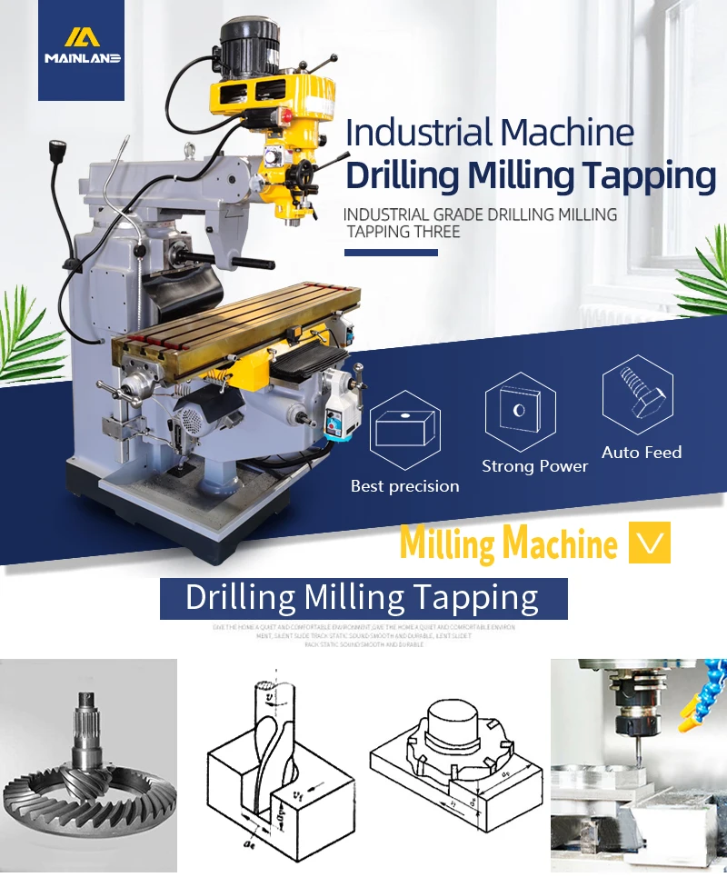 Chinese 4HW Turret Milling Machine - Universal Vertical Milling