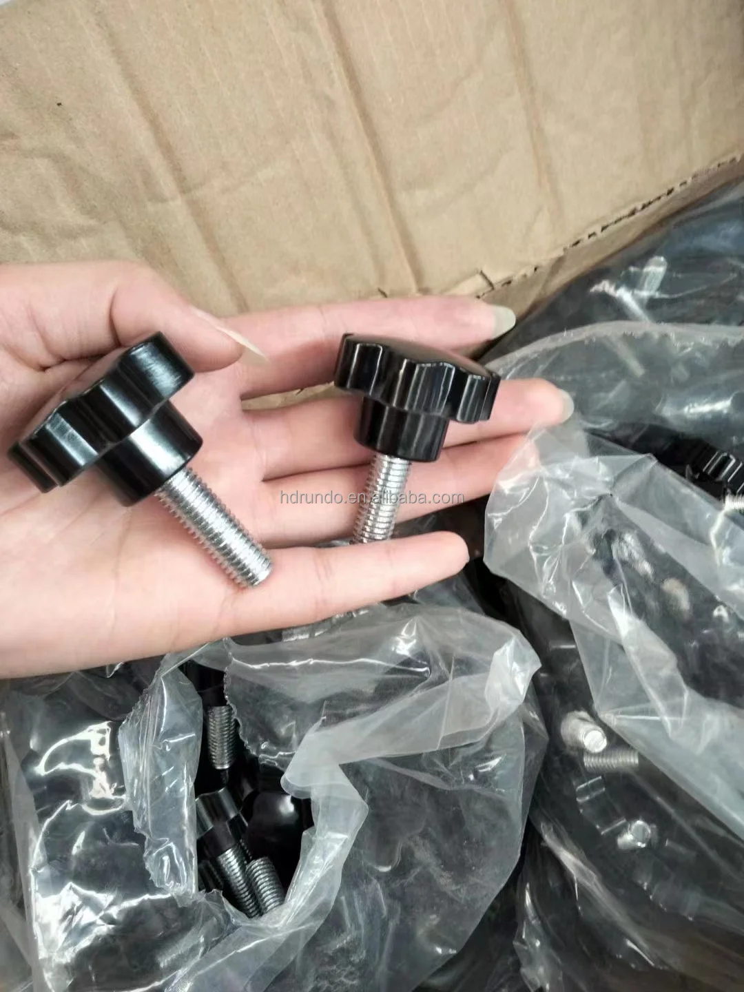 Factory Custom M4 M5 M6 M8 Zinc Coated Racket Plastic Handle Knob Thumb ...