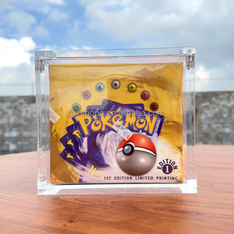 Shp Wholesale Acrylic Pokemon Cards Booster Box 1st Edition Card Game ...