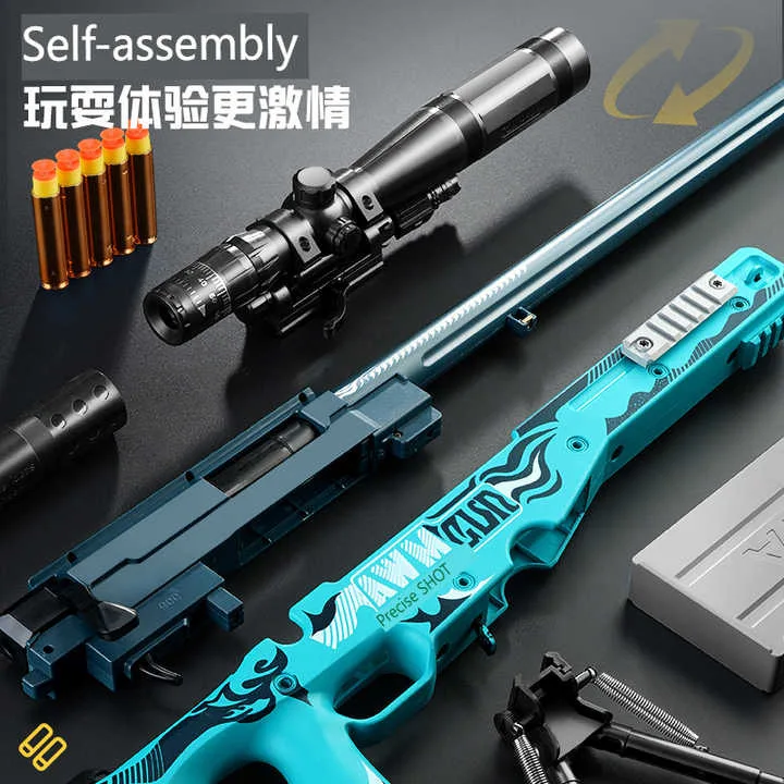 Alibaba.com: China Safe Electric Air Soft Toy Rifle 98k with Shell Ejection and Plastic Bullets ...