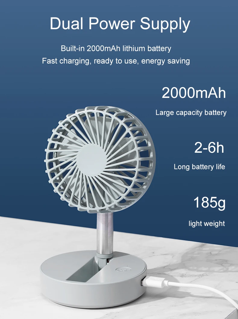 CYKE Portable Foldable Mini Fan - Rechargeable & Versatile