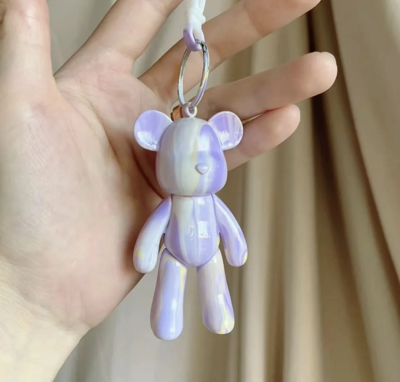 Pouring Acrylic Paint Set Fluid Art Bear Kit Diy Blank Bearbrick Toys ...