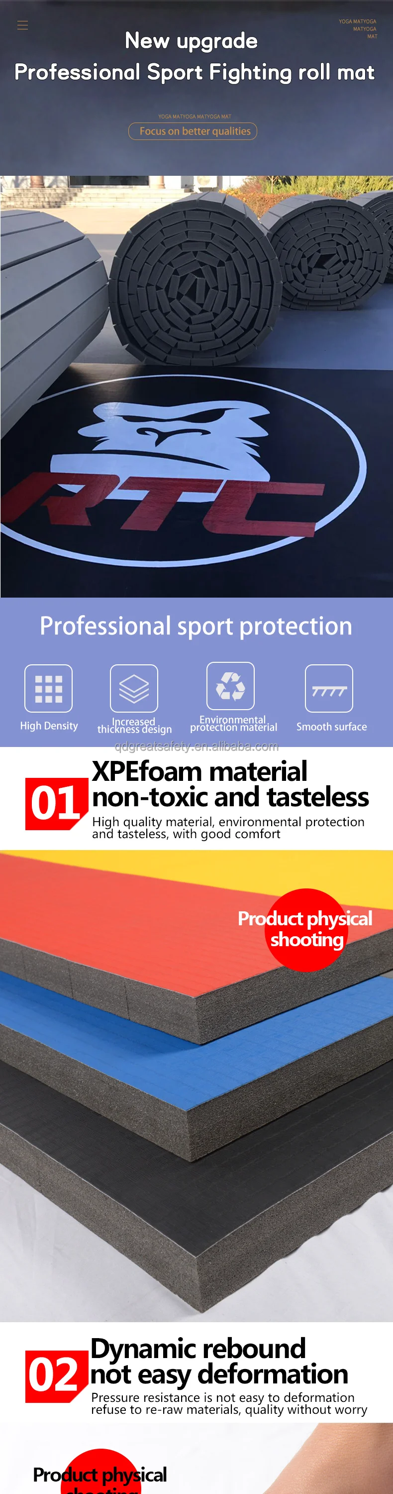 Mma Wrestling Mats Roll Padding Wrestling Ring Mat For Martial Arts ...