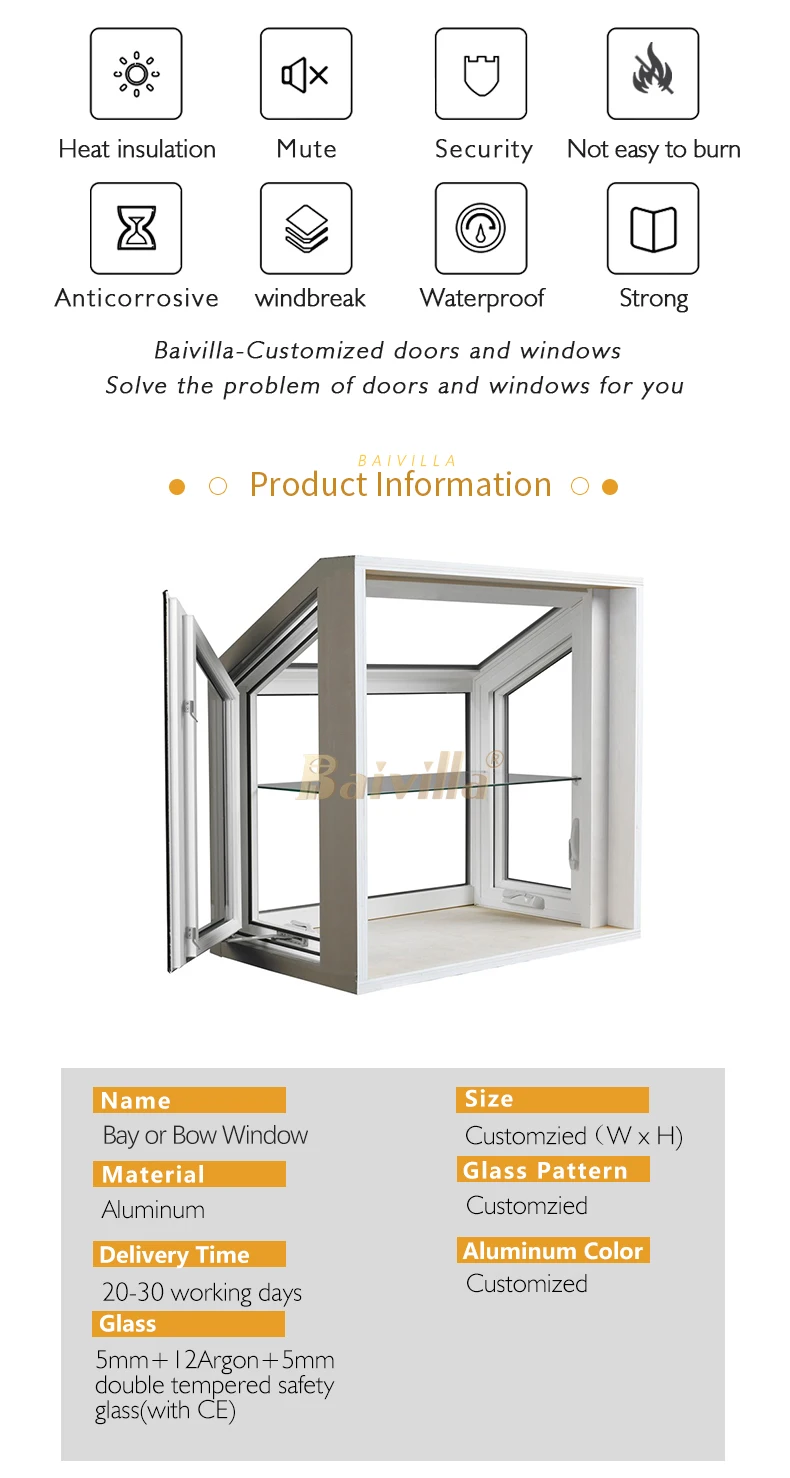 Baivilla Aluminium Bay Window - Durable Winter Garden