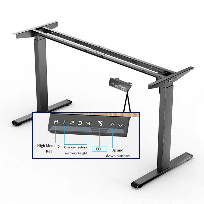 steel Adjustable Table Frame Dual Motor Standing Desk Computer Desk ...