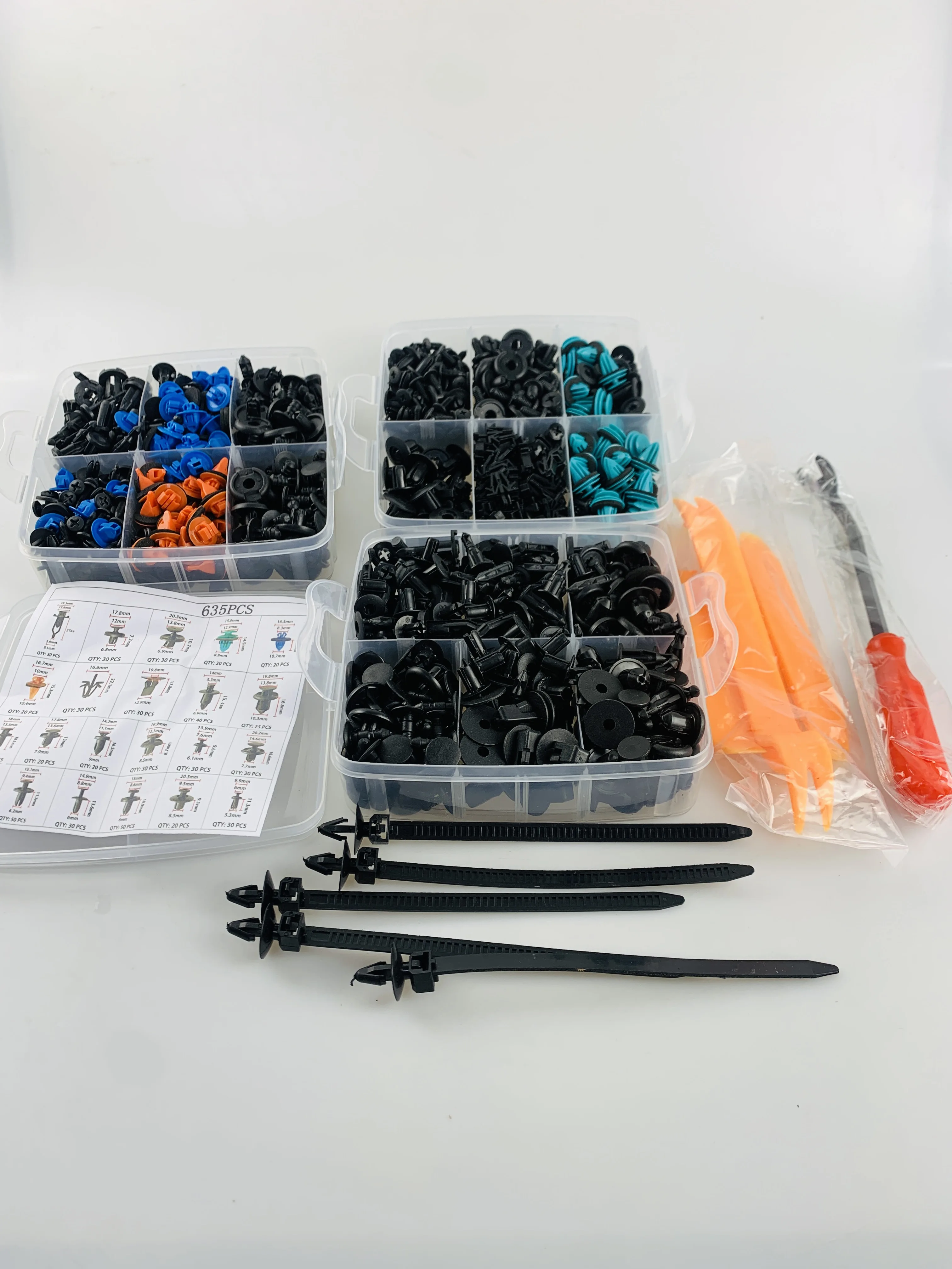 635PCS Car Push Retainer Clips & Auto Fasteners Assortment