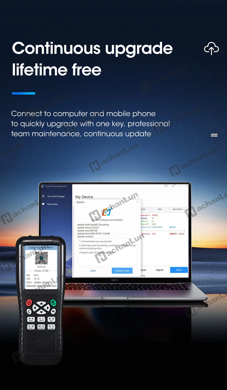 Icopy RFID Copier with Full Decode Function - Smart Card Key