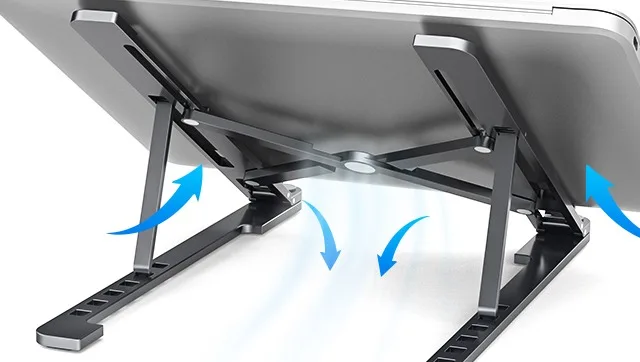 Boneruy Ergonomic Notebook Stand Portable Collapsible Folding Laptop ...