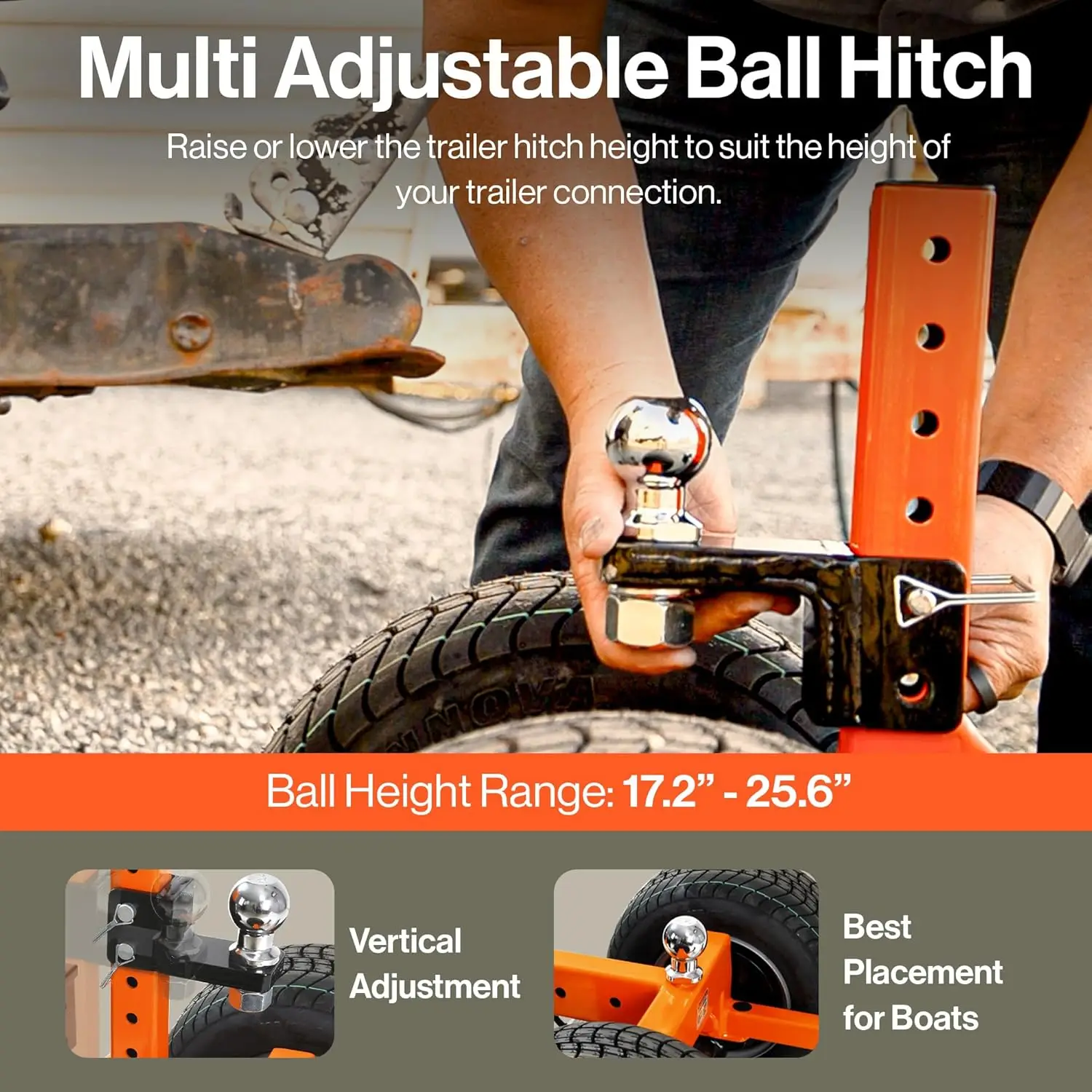 2800lbs Capacity Trailer Mover - Electric Caravan Dolly