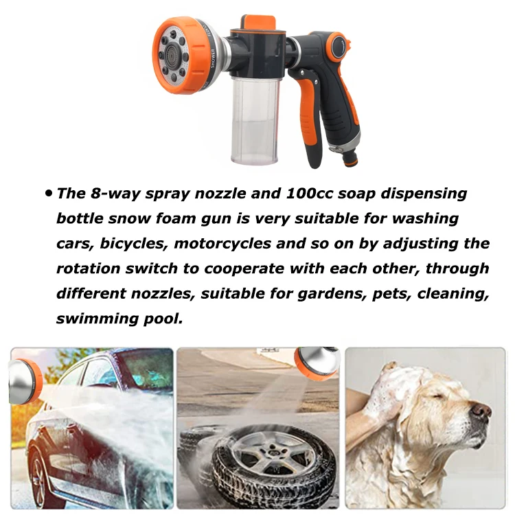 High Pressure Nozzle Foam Gun - Versatile Garden Hose Sprayer