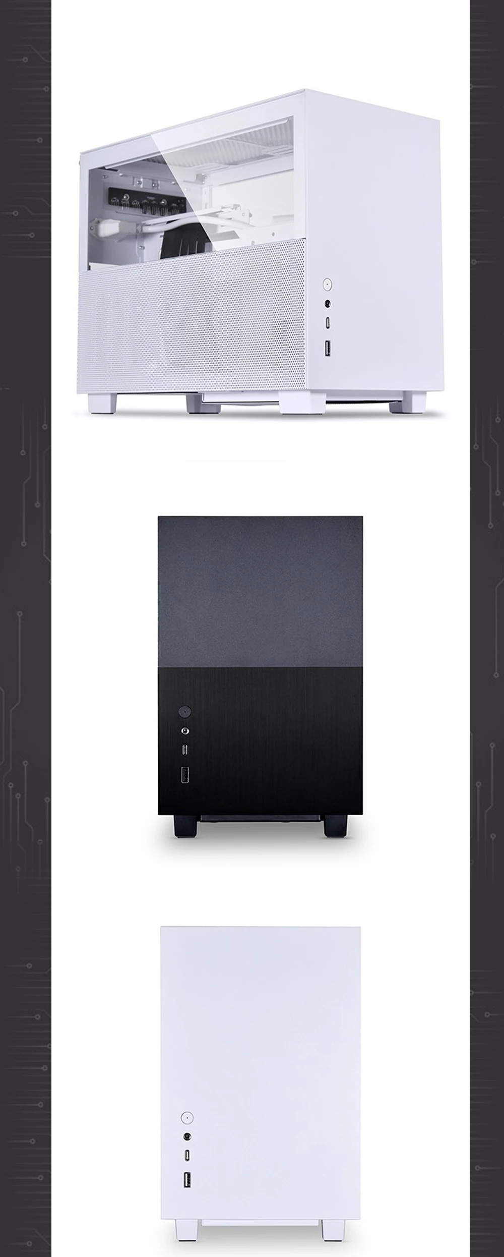 Lian Li Q58 Mini ITX Case - Aluminum Chassis & Riser Cable