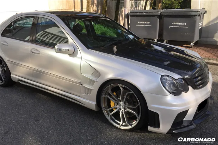 AMG Style Front Bumper Side Skirts Front Fender Rear Bumper Body Kit ...