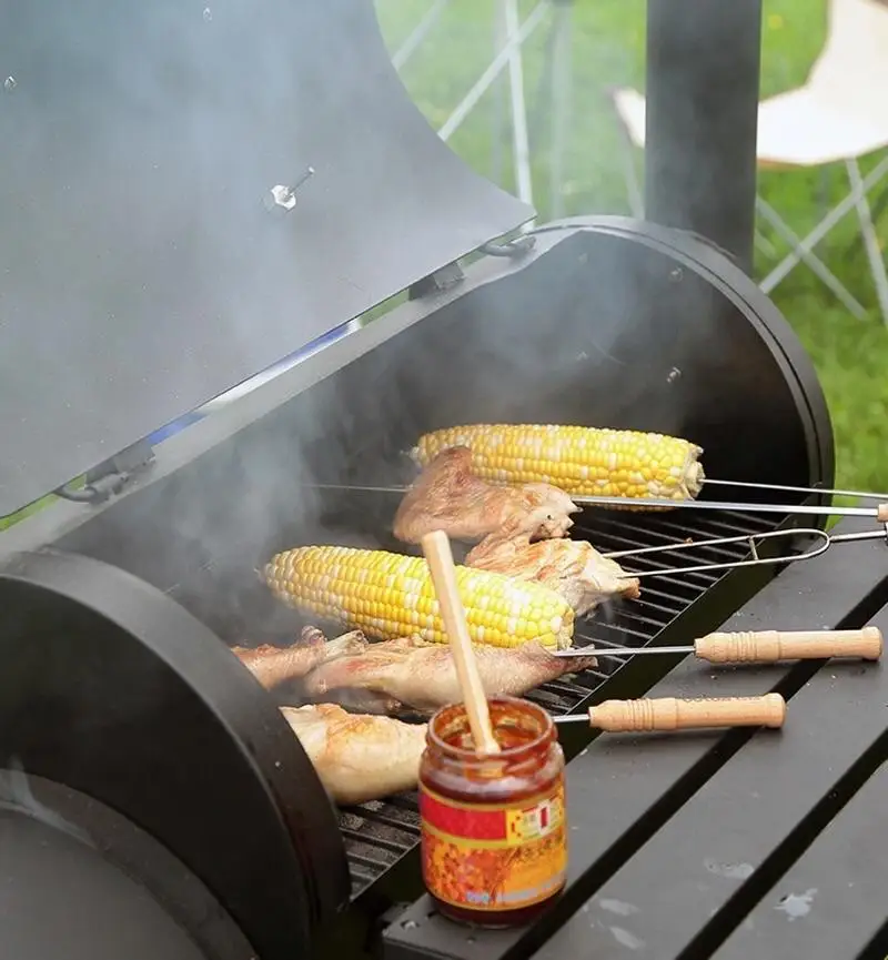 Outdoor Heavy Duty Barrel Smoker Bbq Grill Outdoor Offset Argentine ...