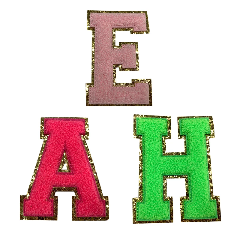 Custom Chenille Greek Letters and Number Iron on Patches