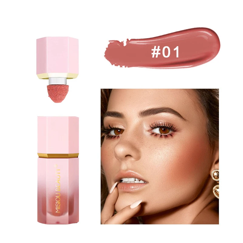 New Arrival Face Makeup Soft Sponge Tip Pigmented Blusher Long Lasting ...