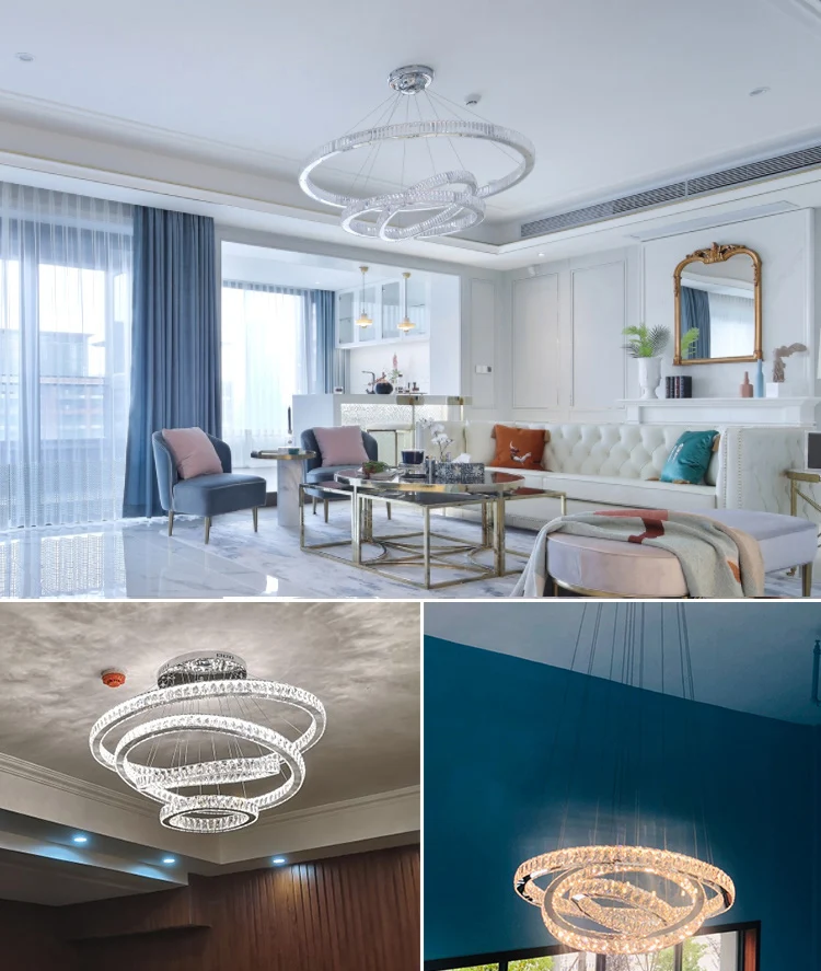 Postmodern Stair Long Chandelier Duplex Building Villa Pick Empty ...