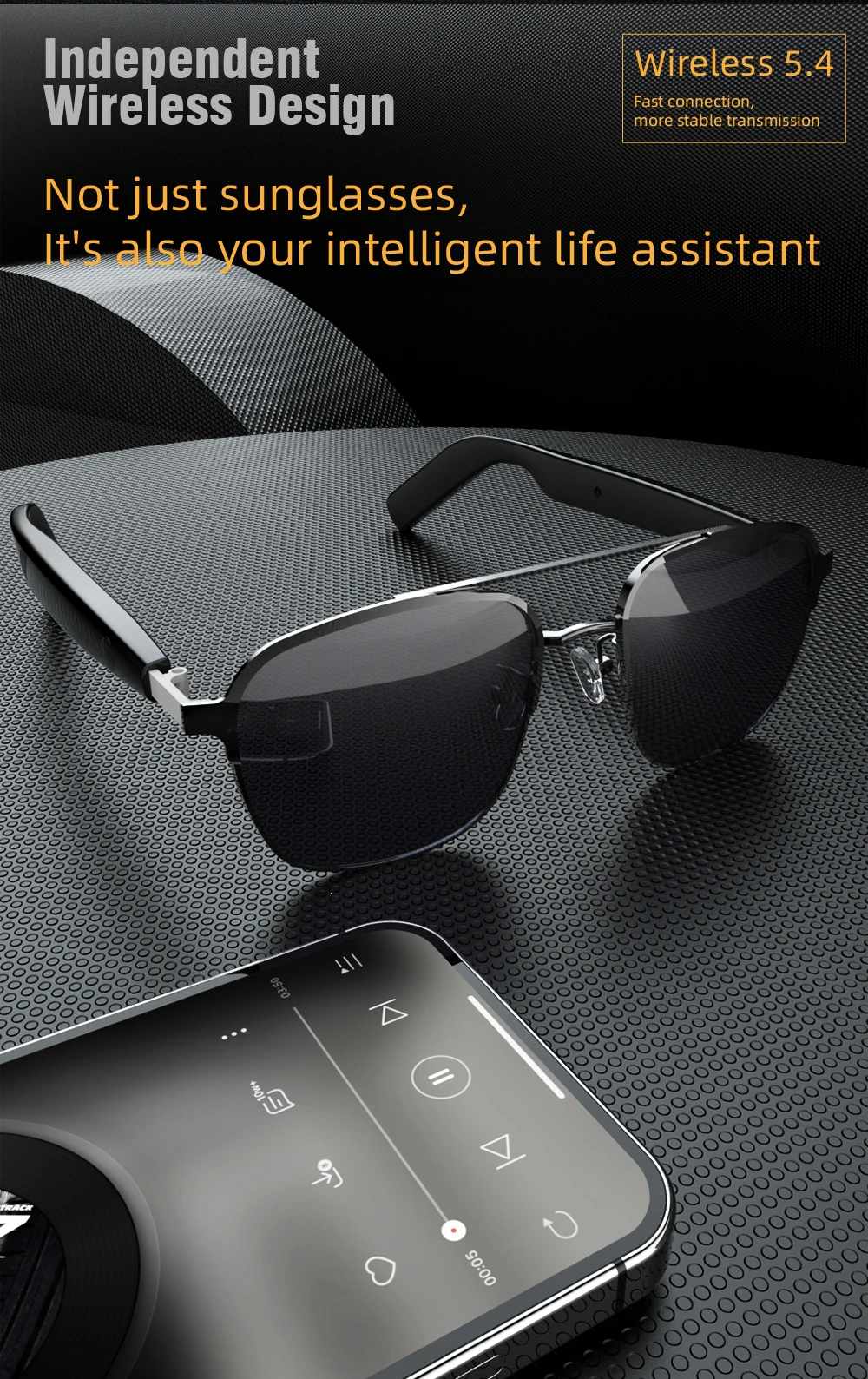 SG11 Pro Smart Glasses - Enhanced Audio & Advanced Features