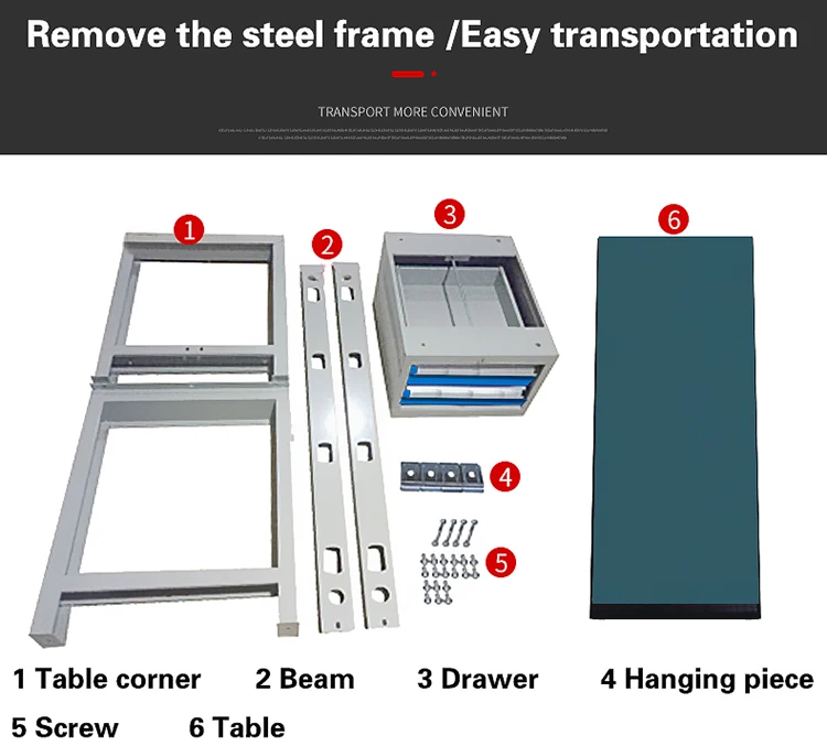 Heavy Duty Industrial Repair Work Table with Drawers