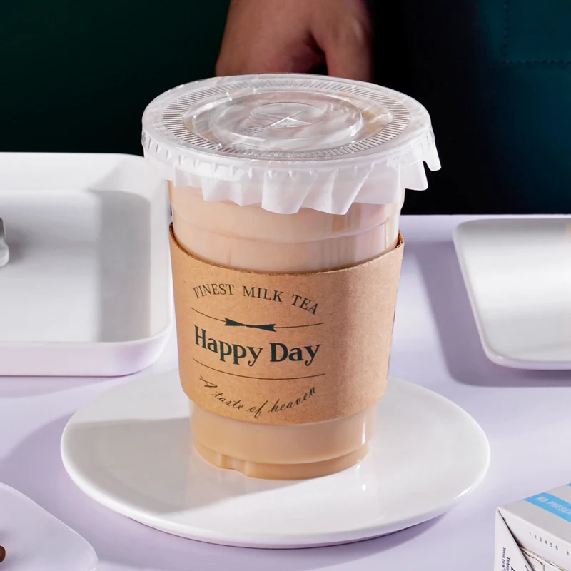 98 Caliber PET Plastic Cup - 14/16oz for Coffee & Bubble Tea