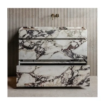 Luxury Marble Vanities Bathroom Cabinet Modern,Calacatta Viola Marble ...