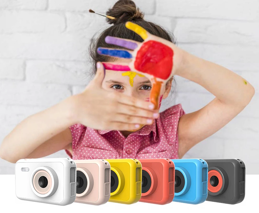 Cute Cartoon Kids Instant Camera Children Fun Digital Camera Built-in ...