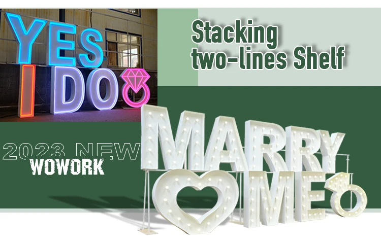 2024 Wowork Wholesale Led Large Giant Light Up Rgb Neon Marquee Letters ...