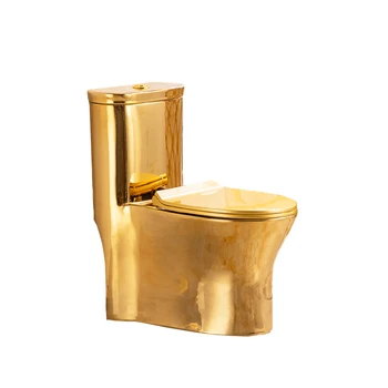 Golden Sanitary Wares Ceramic One Piece Floor Mounted Gold Toilet Bowl ...